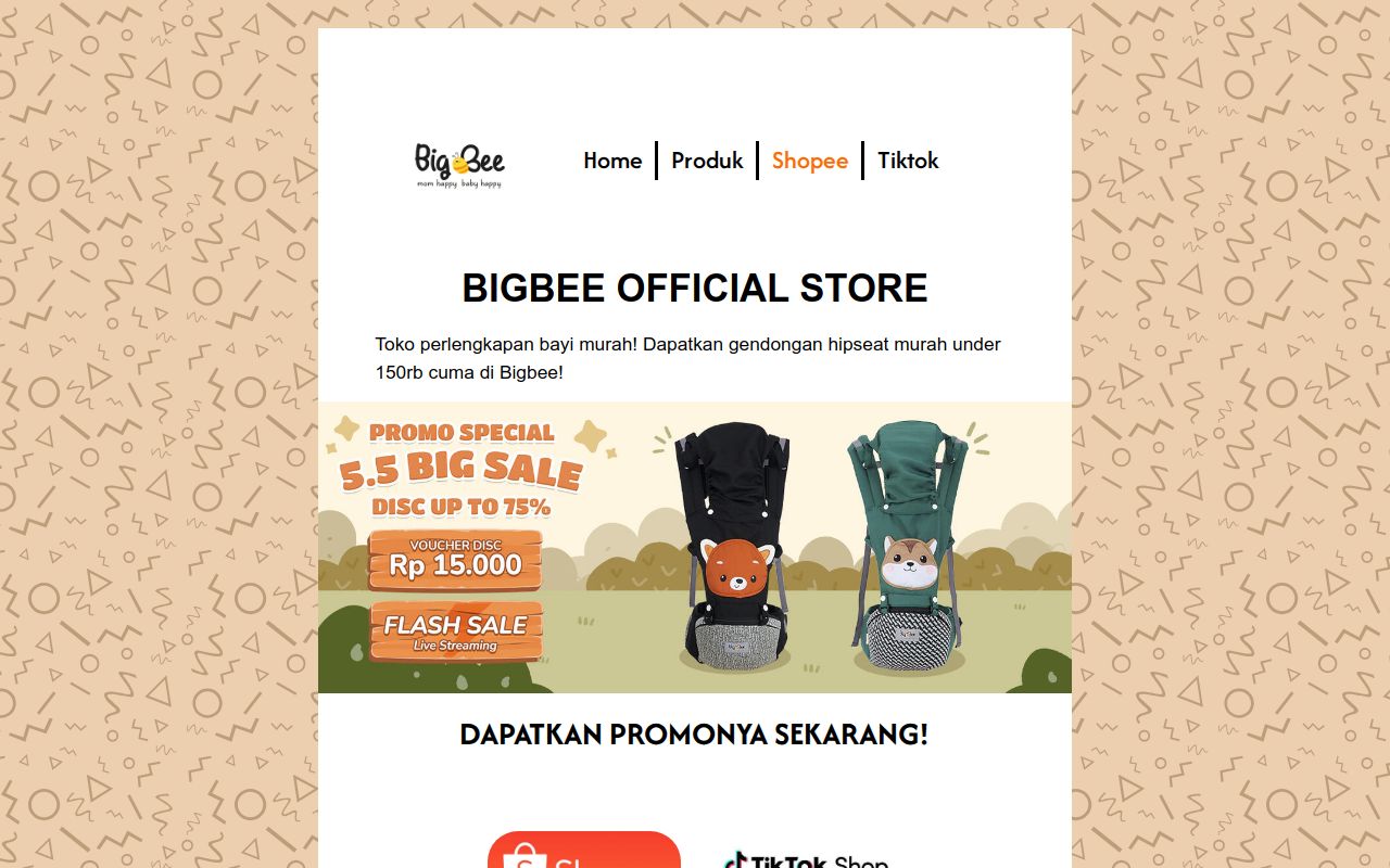 Bigbee Landing page